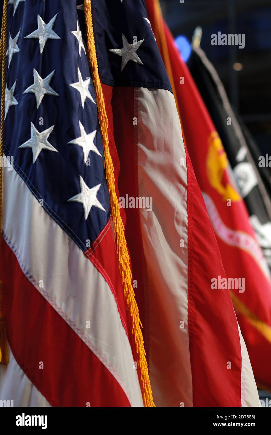 Photos of the United States flag and various other flags Stock Photo ...
