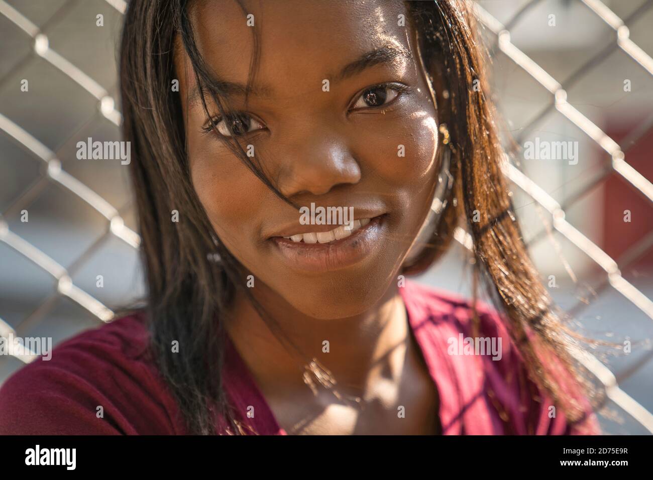Outdoor portrait of a Young black African American Stock Photo - Alamy