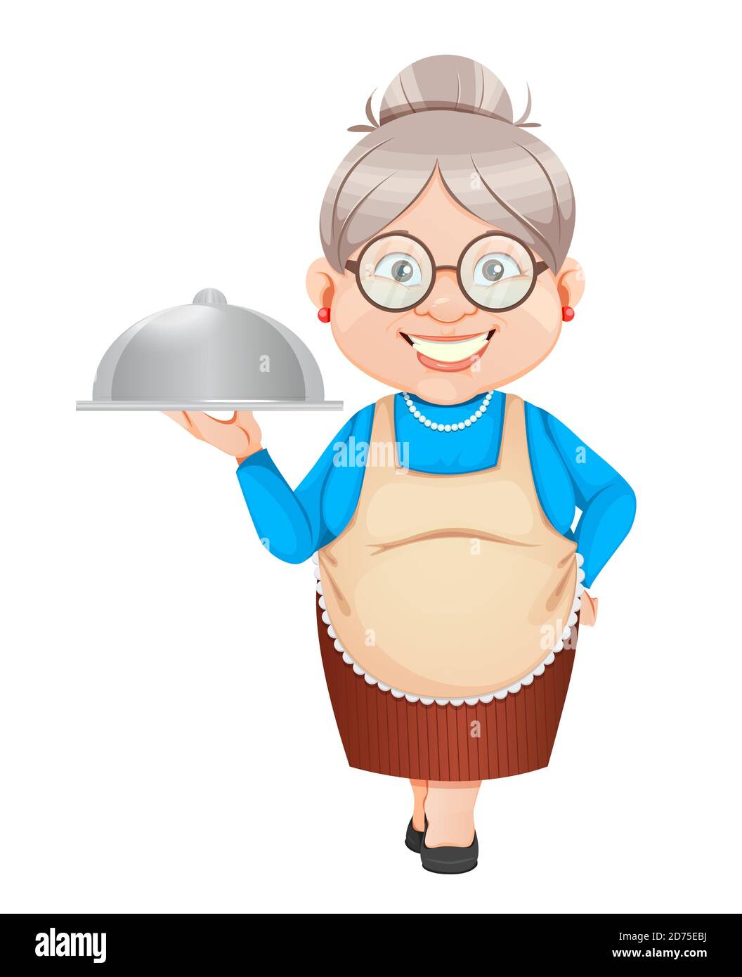 Grandma holding tray Cut Out Stock Images & Pictures - Alamy