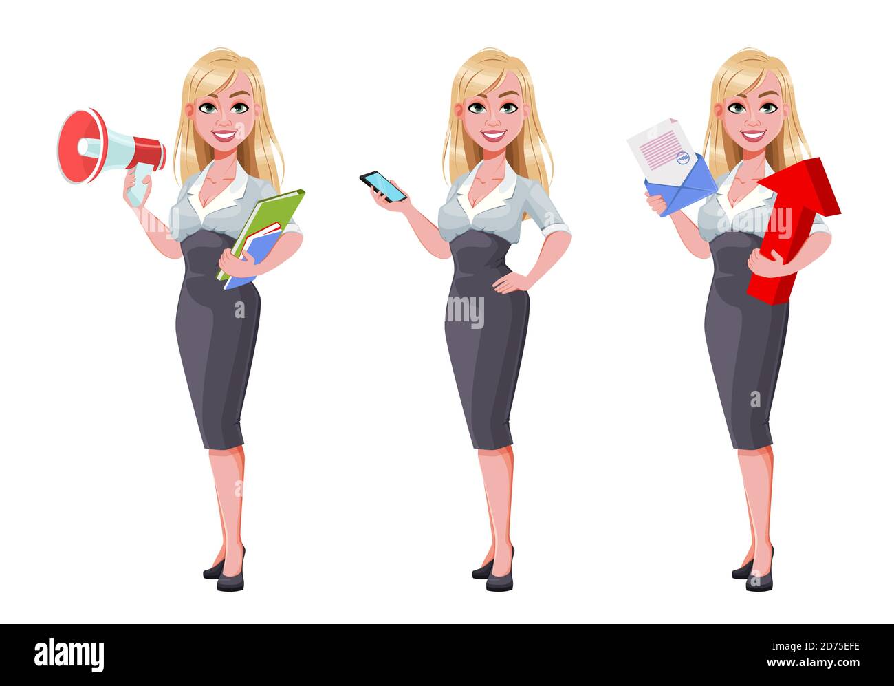 Female post office worker Stock Vector Images - Alamy