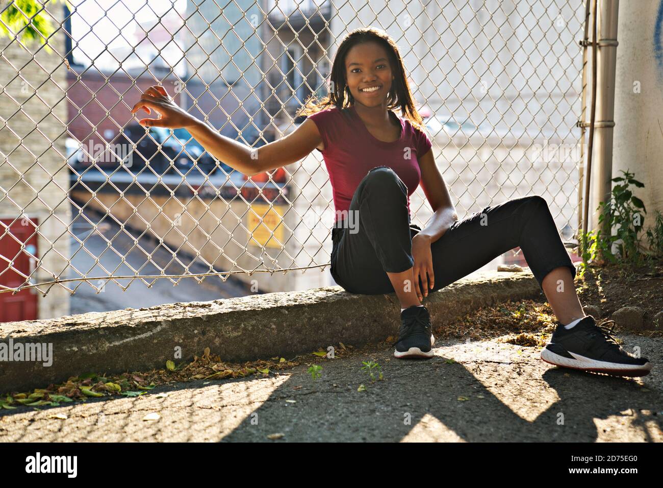 Outdoor portrait of a Young black African American Stock Photo - Alamy