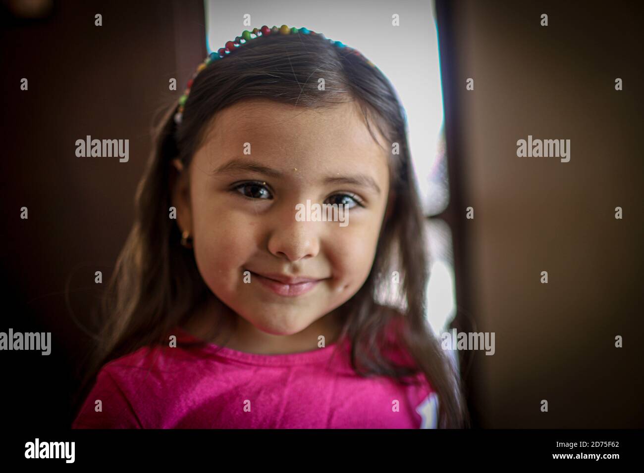 Girl, childish face, look, face, smile childhood in the village of ...