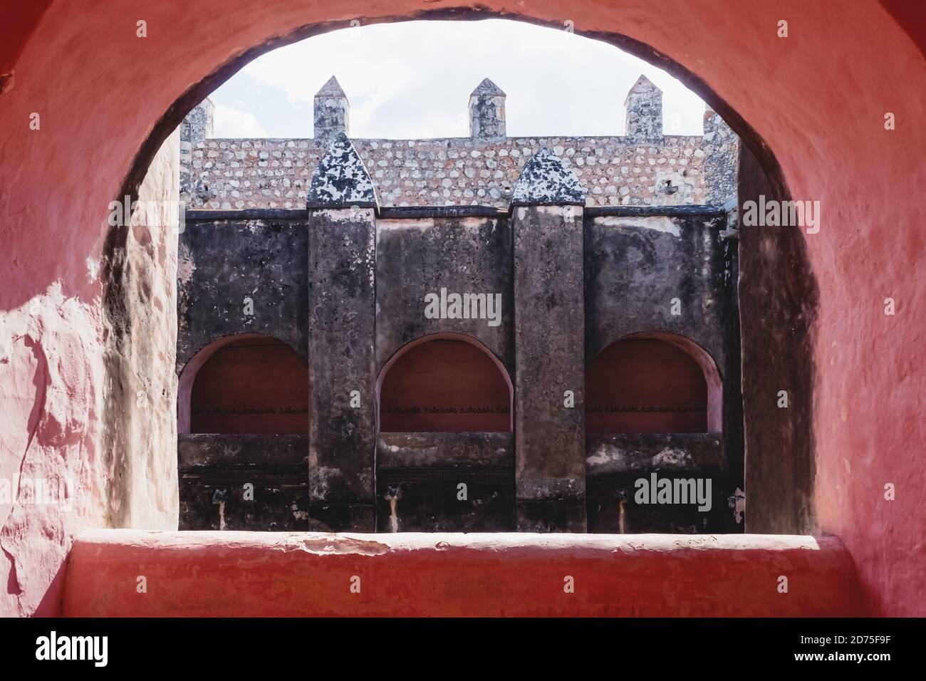 View through orange arch int the former monestary Convent de San ...