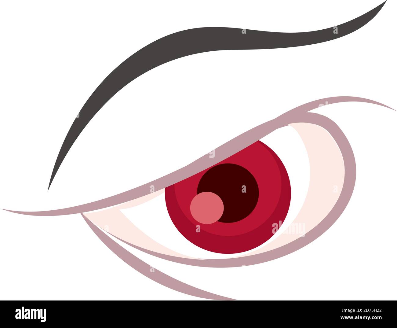 Evil Red Anime Eyes