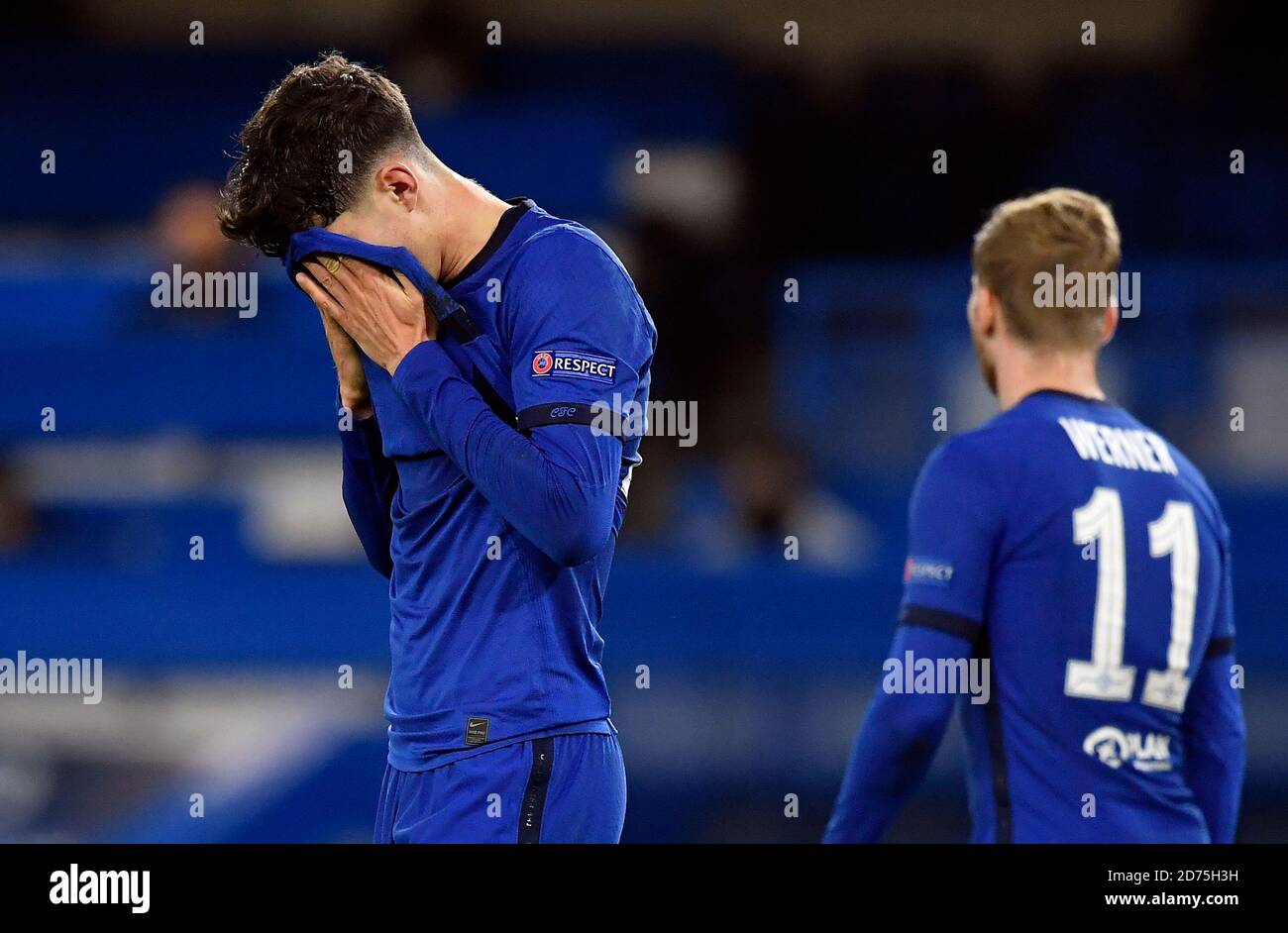 Chelsea’s Kai Havertz reacts during the UEFA Champions League match at ...