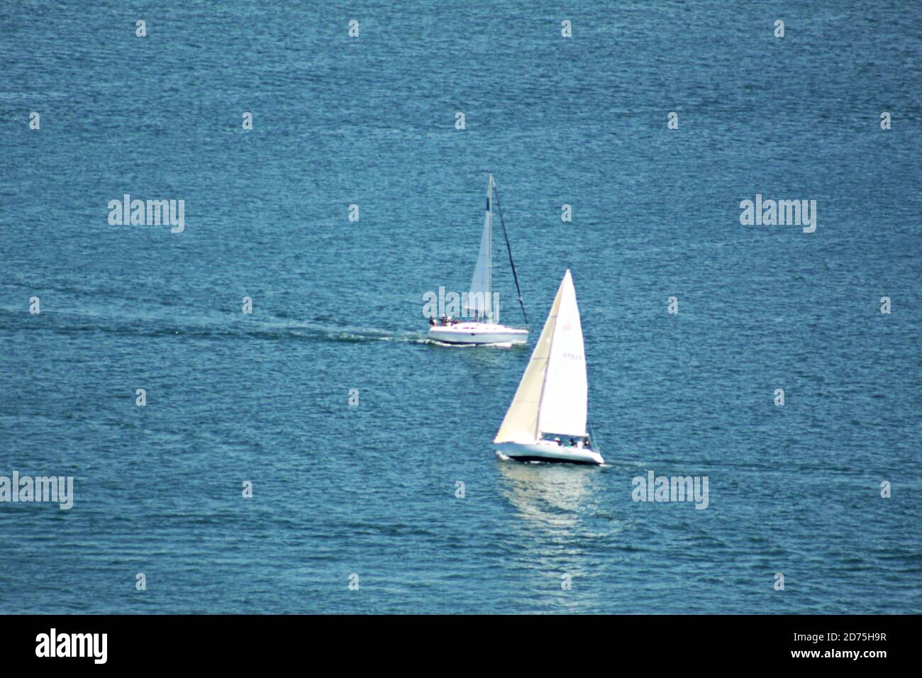 Aerial shot boat two hi-res stock photography and images - Alamy
