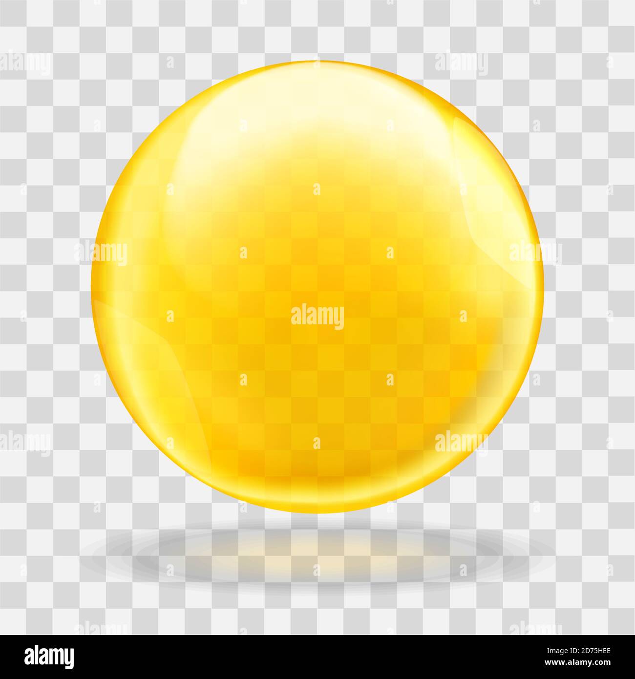 Golden oil translucent bubble or round drop with transparency Stock ...