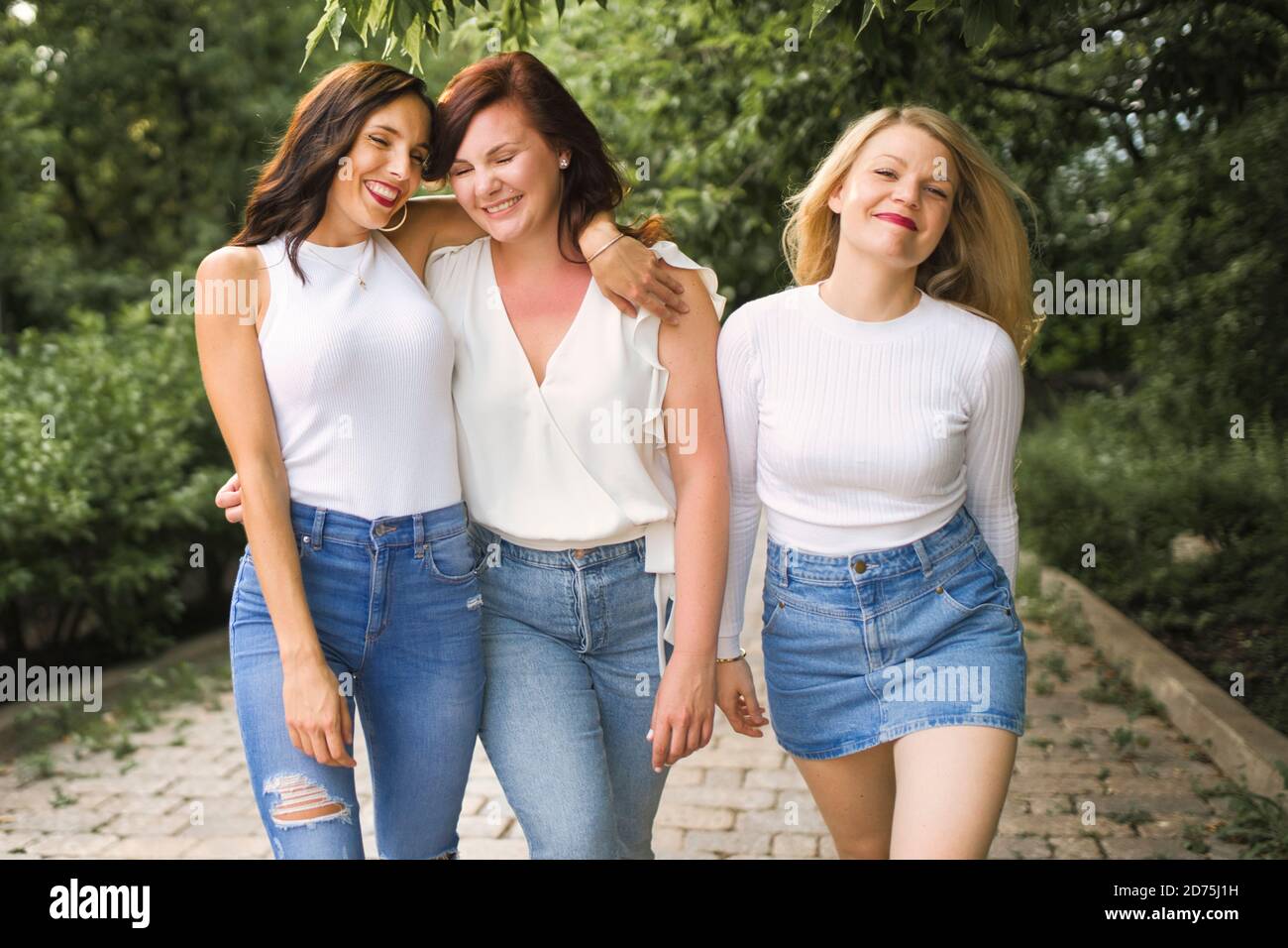 Group of girls friends having good time together Stock Photo - Alamy