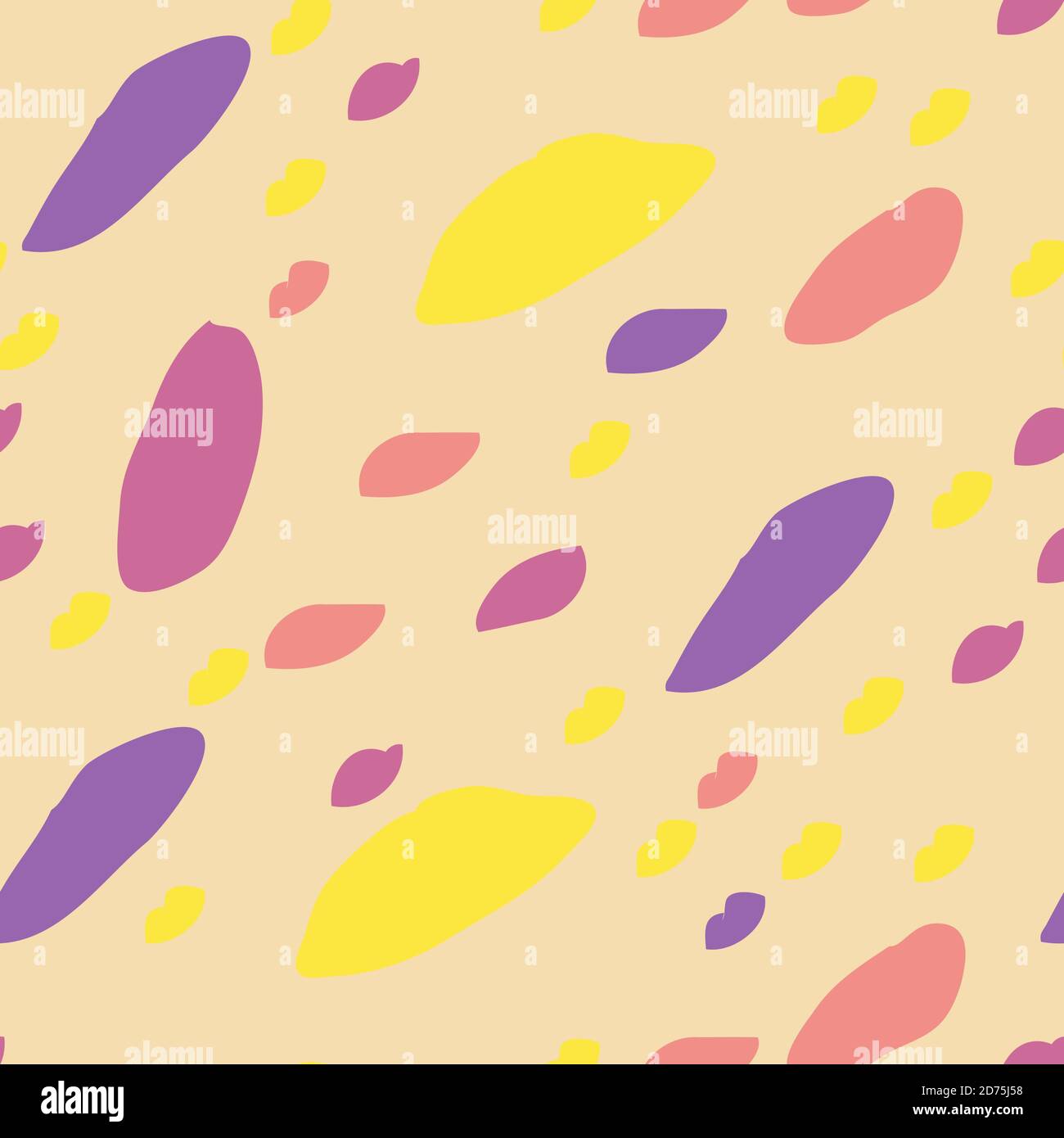 Abstract seamless pattern with colored oval elements. Vector texture ...