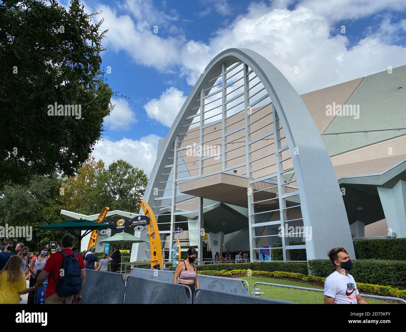 Orlando,FL/USA-10/18/20: The exterior entance to the Men In Black ride ...