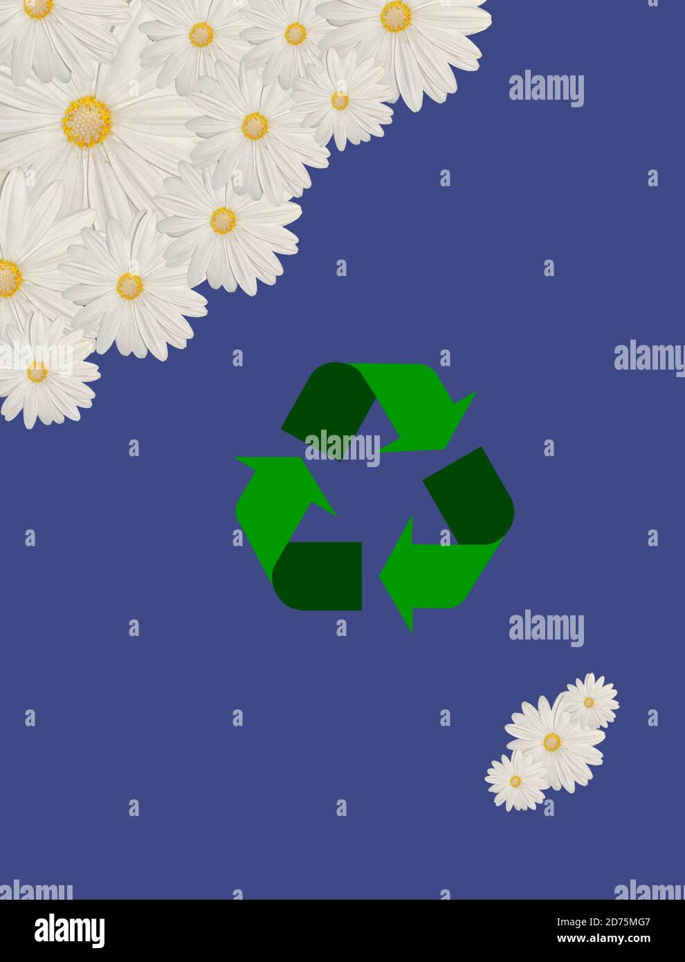 Recycle symbol with flowers Stock Photo - Alamy