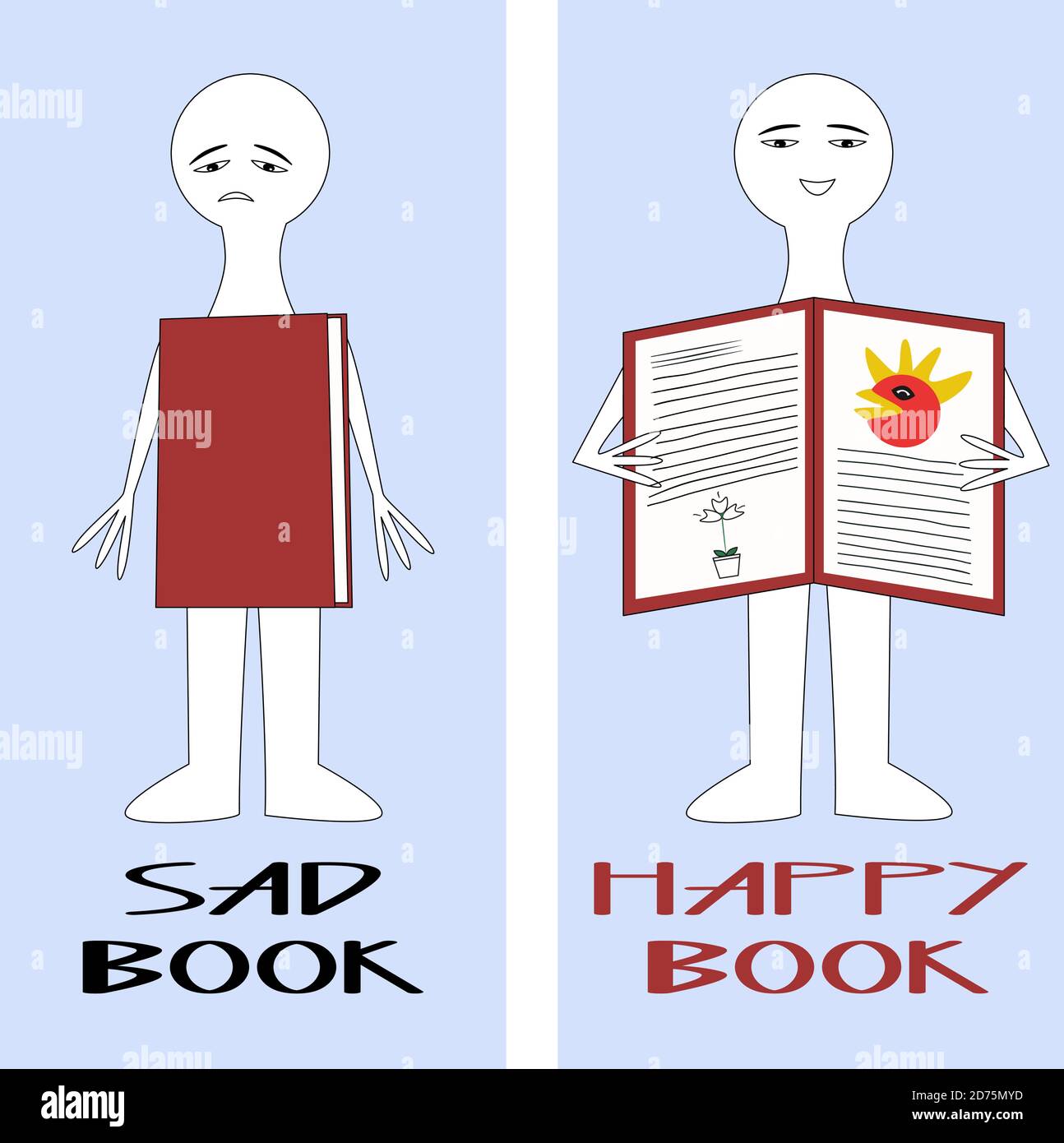 Sad read Stock Vector Images - Alamy