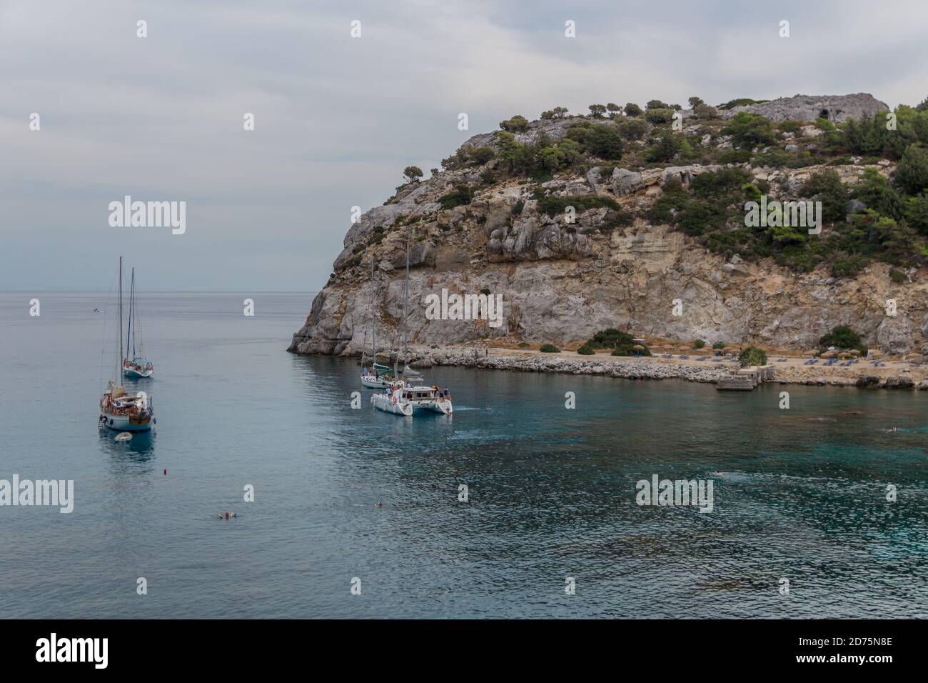 Holiday feeling on the Greek sun island in the eastern Mediterranean ...