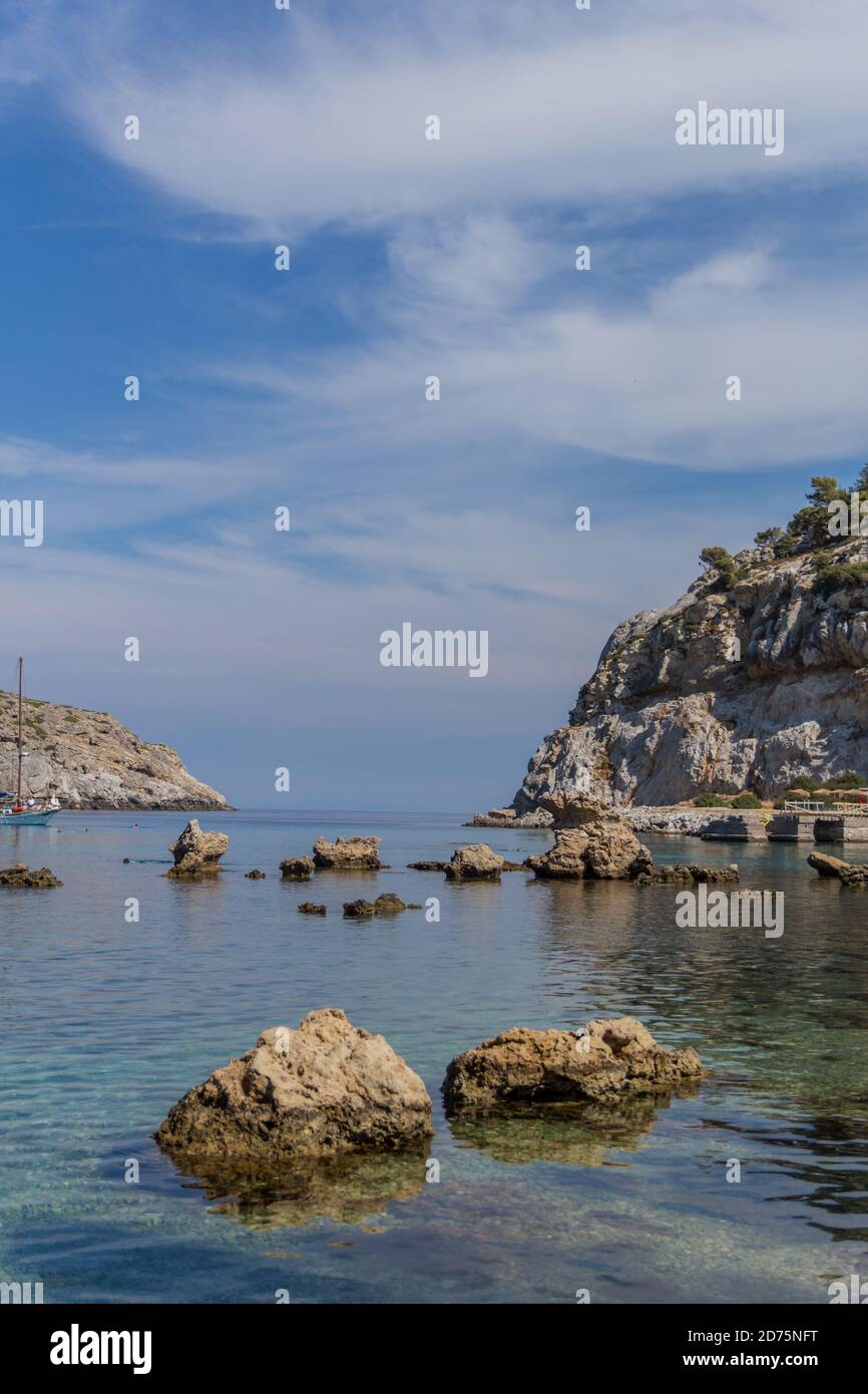 Holiday feeling on the Greek sun island in the eastern Mediterranean ...