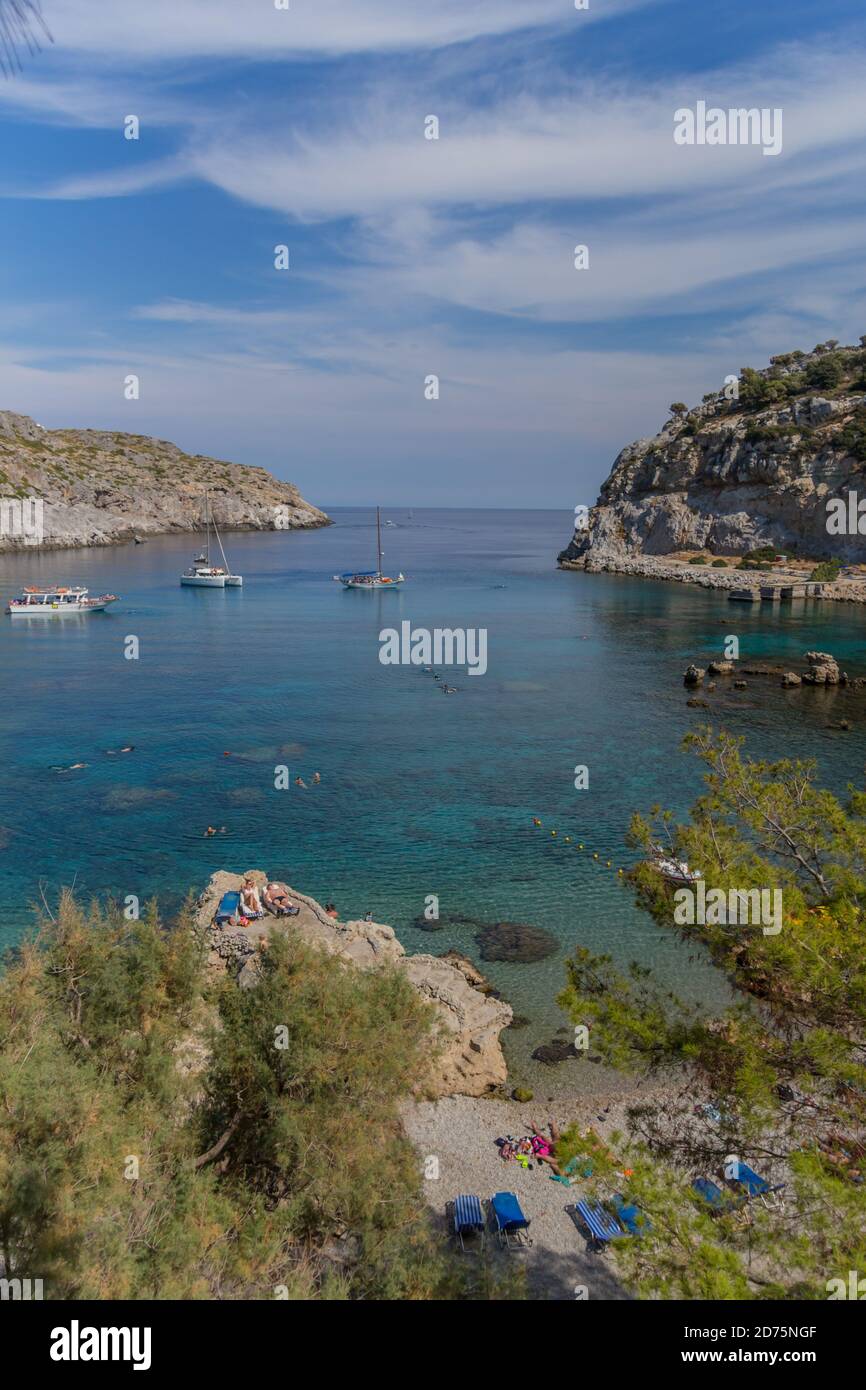 Holiday feeling on the Greek sun island in the eastern Mediterranean ...