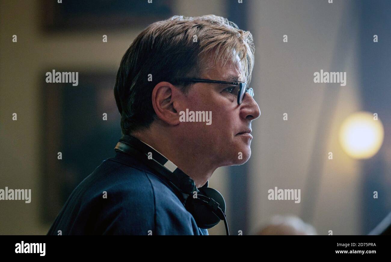 THE TRIAL OF THE CHICAGO 7, director Aaron Sorkin, on set, 2020. ph ...