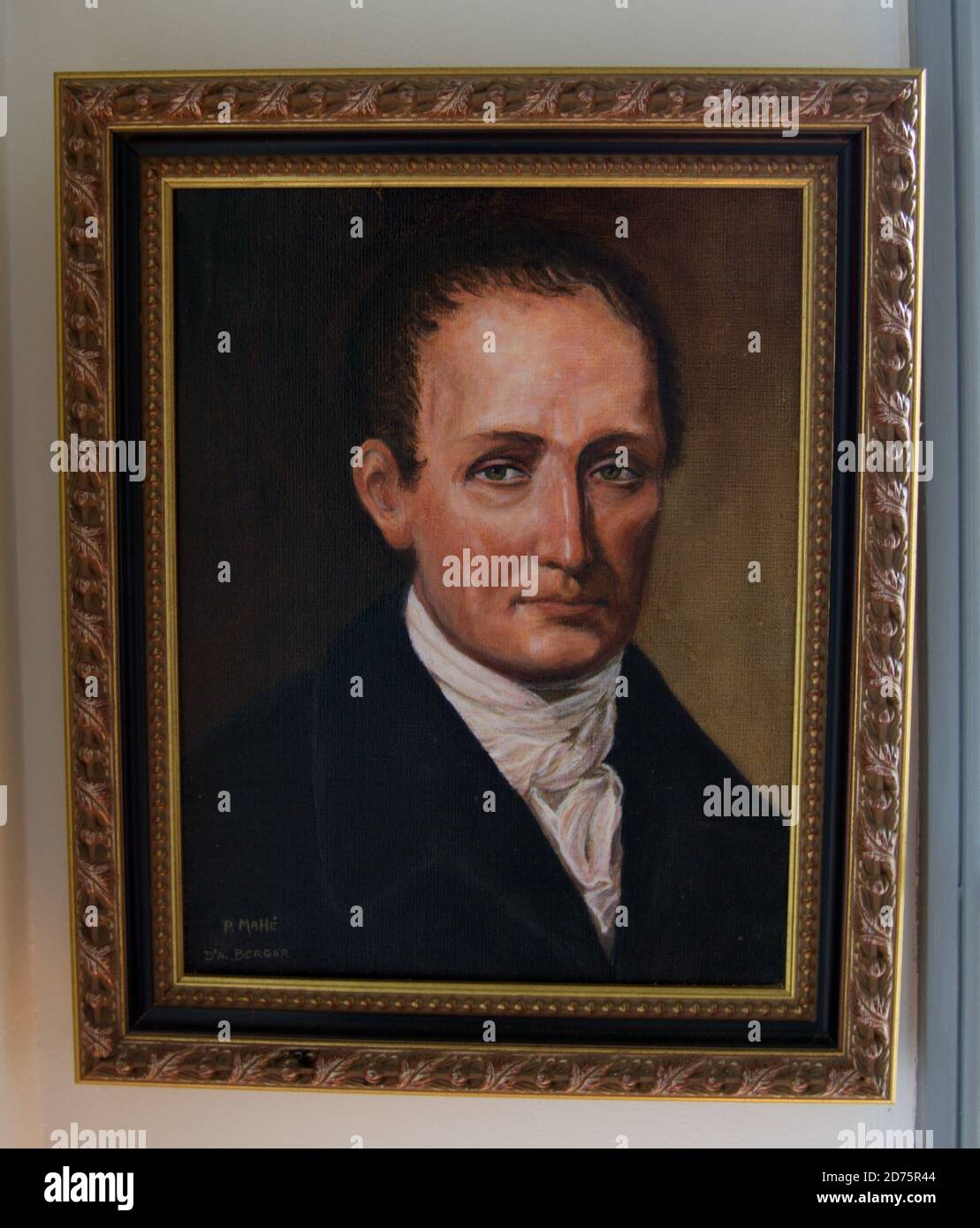 Portrait of Nicephore Niepce, the inventor of photography, in his ...