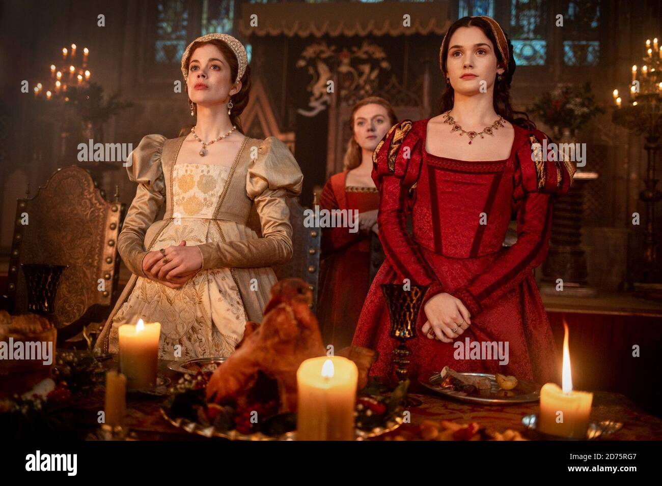 THE SPANISH PRINCESS, from left: Charlotte Hope as Catherine of Aragon ...