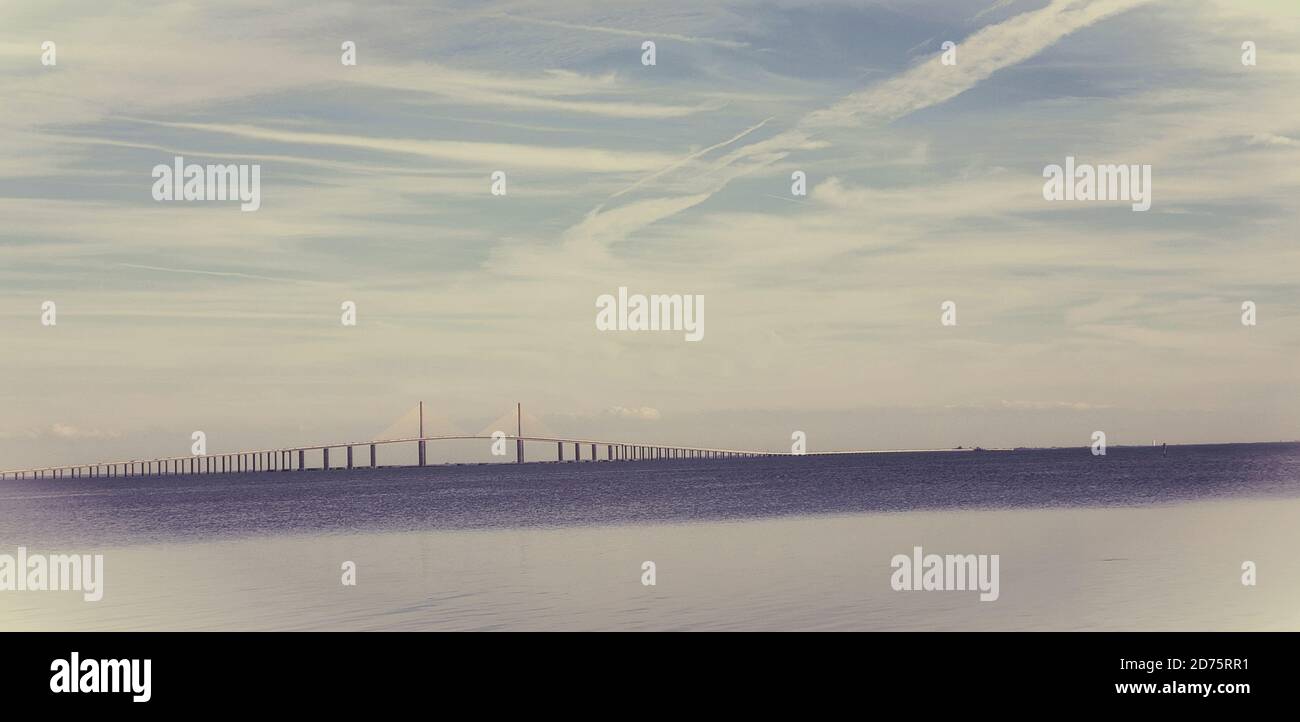 Bridge across the ocean Stock Photo - Alamy