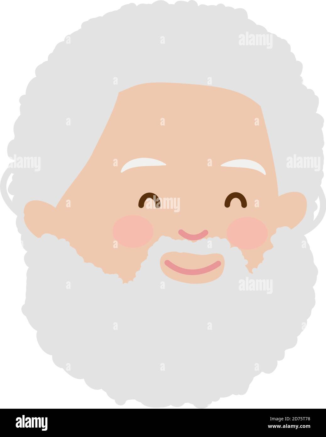 Old Man Cartoon Face With Beard