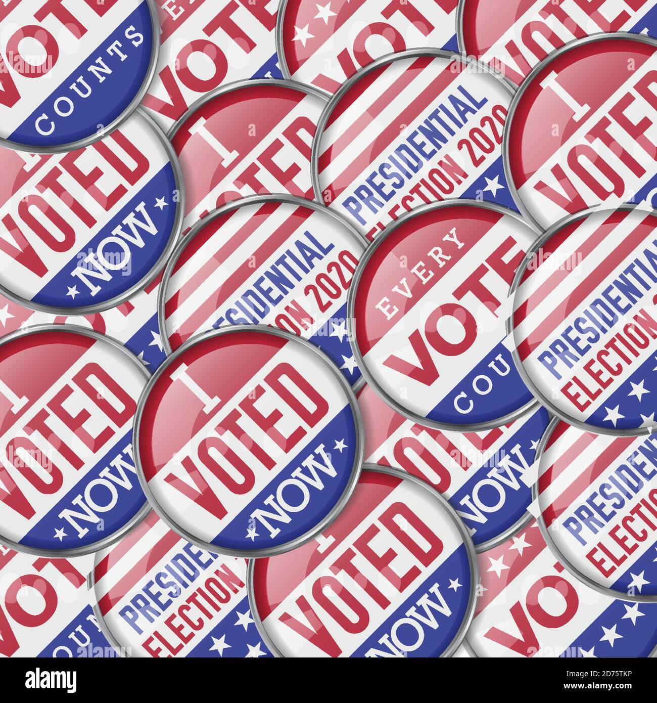 Voting badges background realistic vector illustration Stock Vector ...