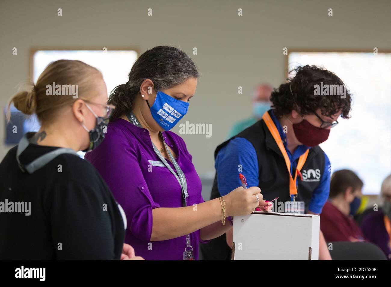 Renton, Washington, USA. 20th October, 2020. Ballot Processing Manager ...