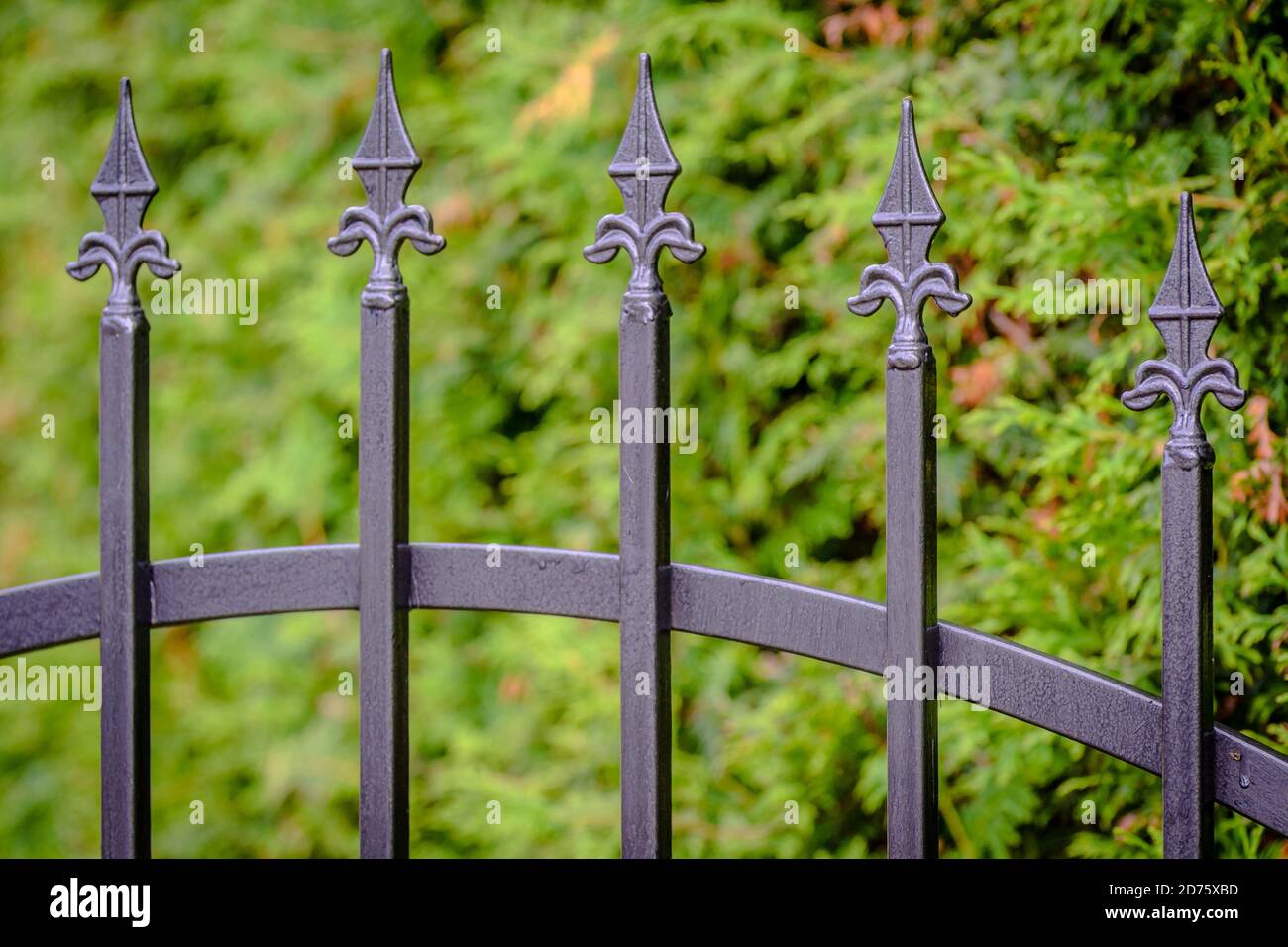 Green wrought iron fence hi-res stock photography and images - Alamy