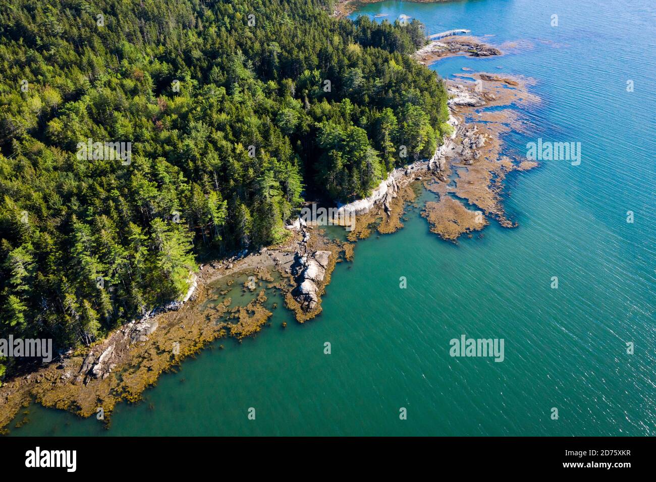 Aerial view of coastal inlet hi-res stock photography and images - Alamy