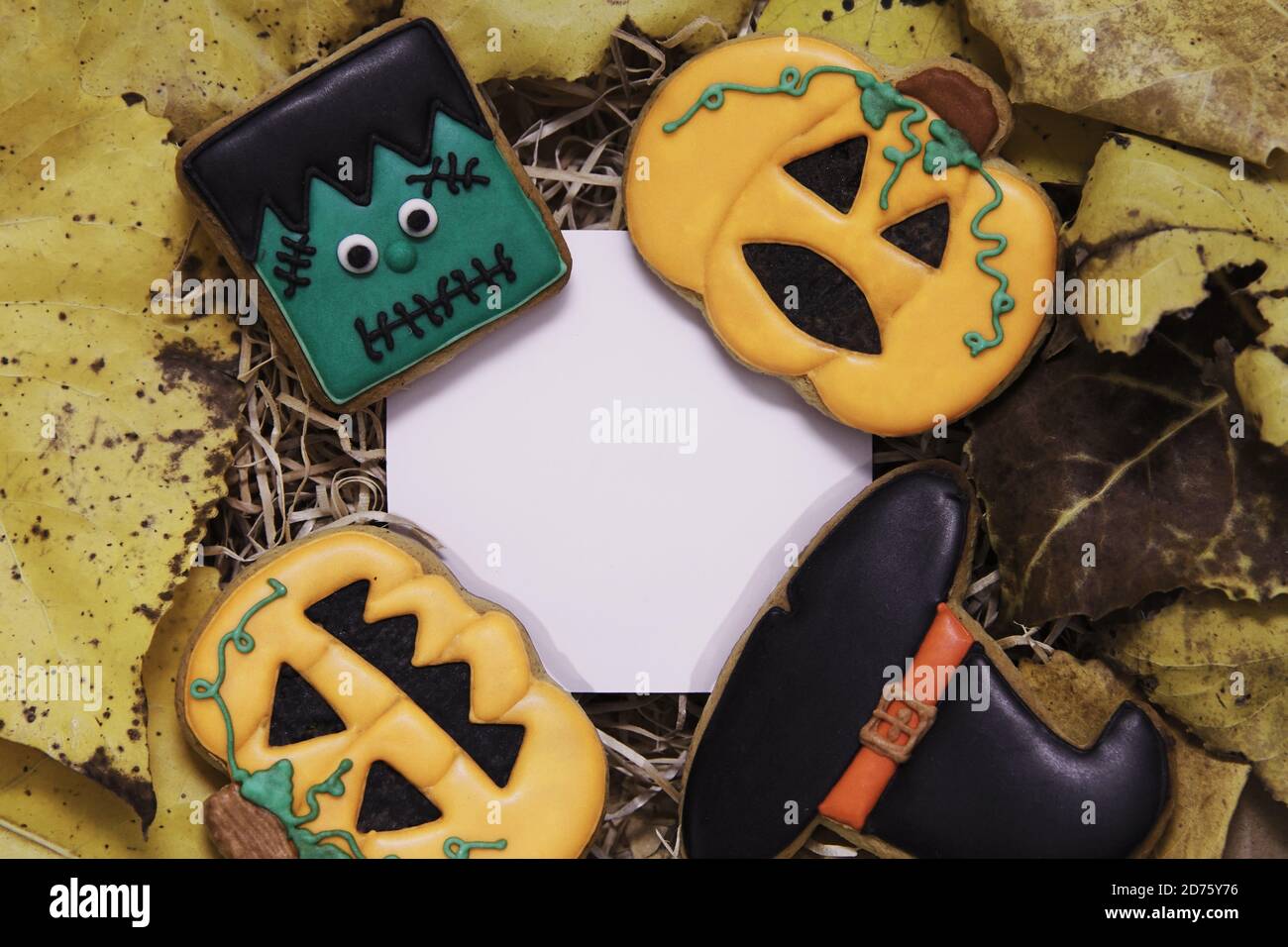 Halloween creative concept. Pumpkin gingerbread Stock Photo - Alamy