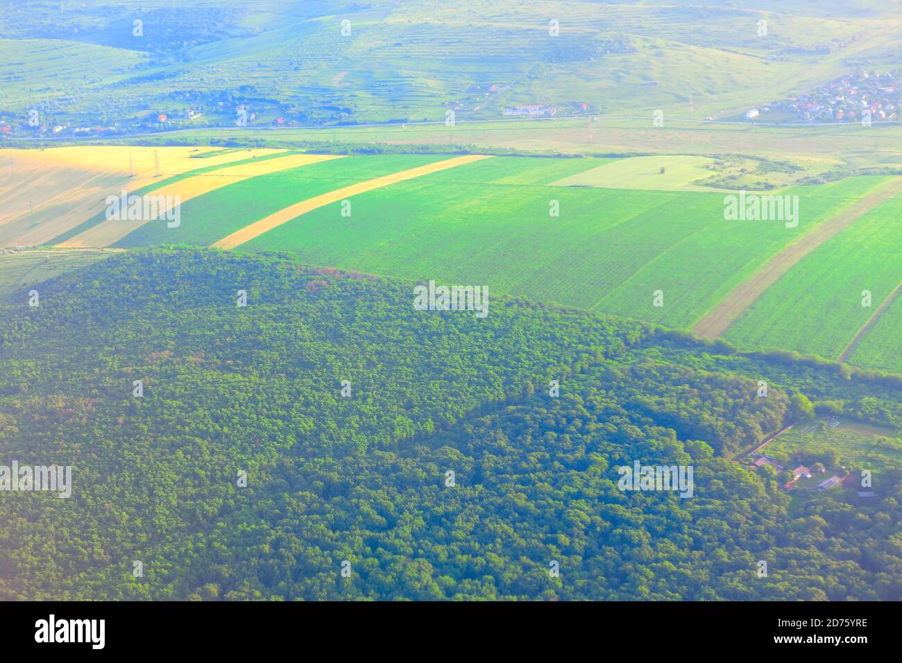 Green Rolling Hills aerial view Stock Photo - Alamy