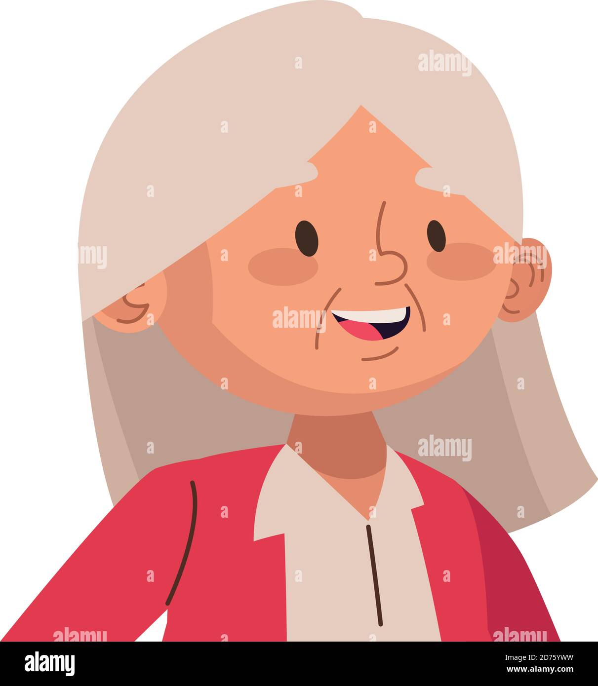 cute old woman avatar character vector illustration design Stock Vector ...