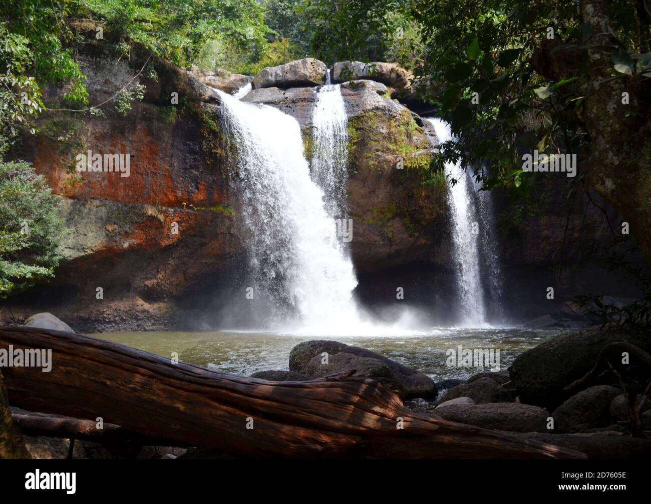 Thailand - Haew Suwat Waterfall in Khao Yai National Park Stock Photo ...