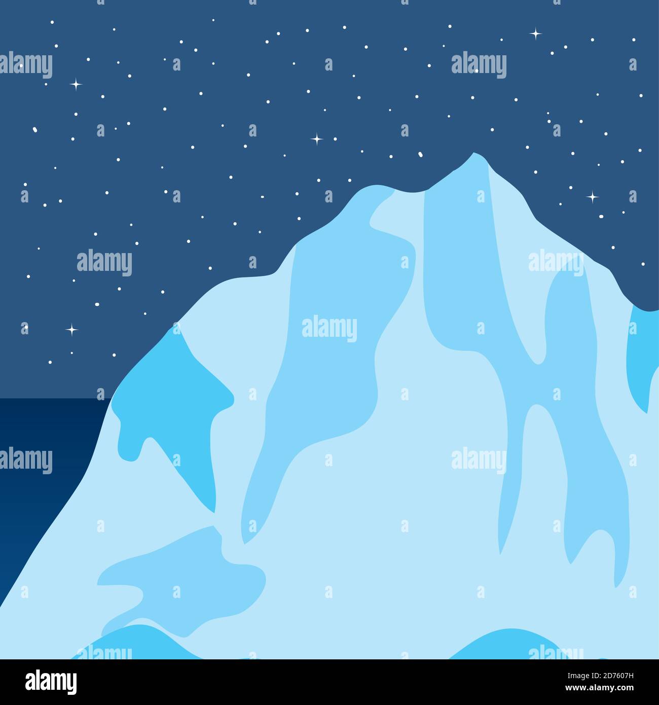 Polar night arctic ocean Stock Vector Images - Alamy