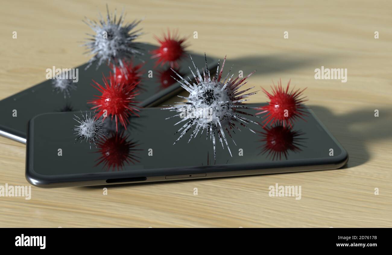 Coronavirus Covid-19 Virus On Mobile Phone Stock Photo - Alamy