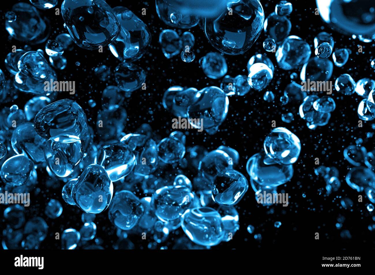 Water Bubbles Against Black Background Stock Photo - Alamy