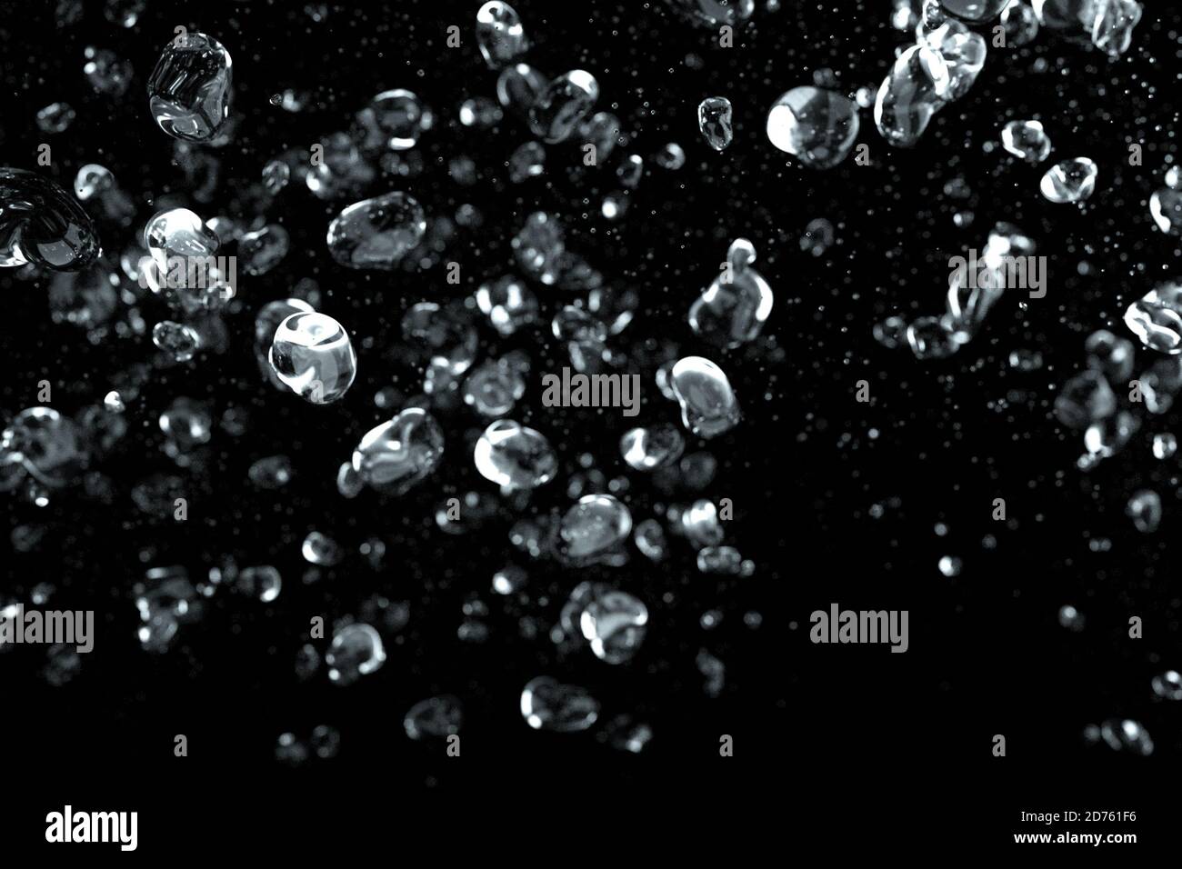 Water Bubbles Against Black Background Stock Photo - Alamy