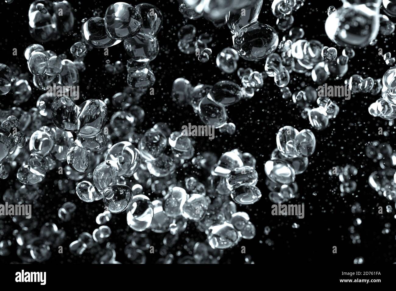 Water Bubbles Against Black Background Stock Photo - Alamy