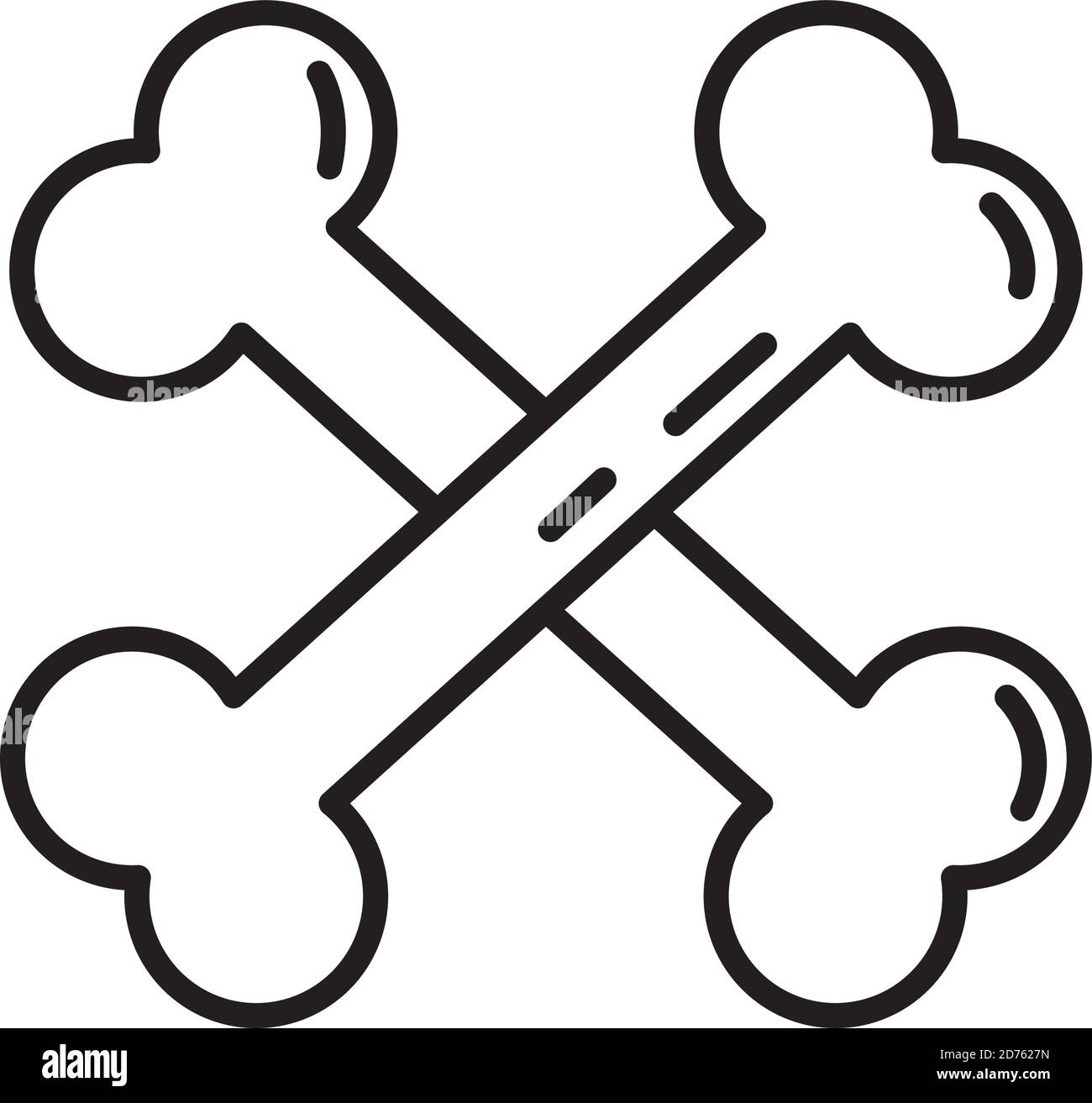 bones crossed line style icon vector illustration design Stock Vector ...