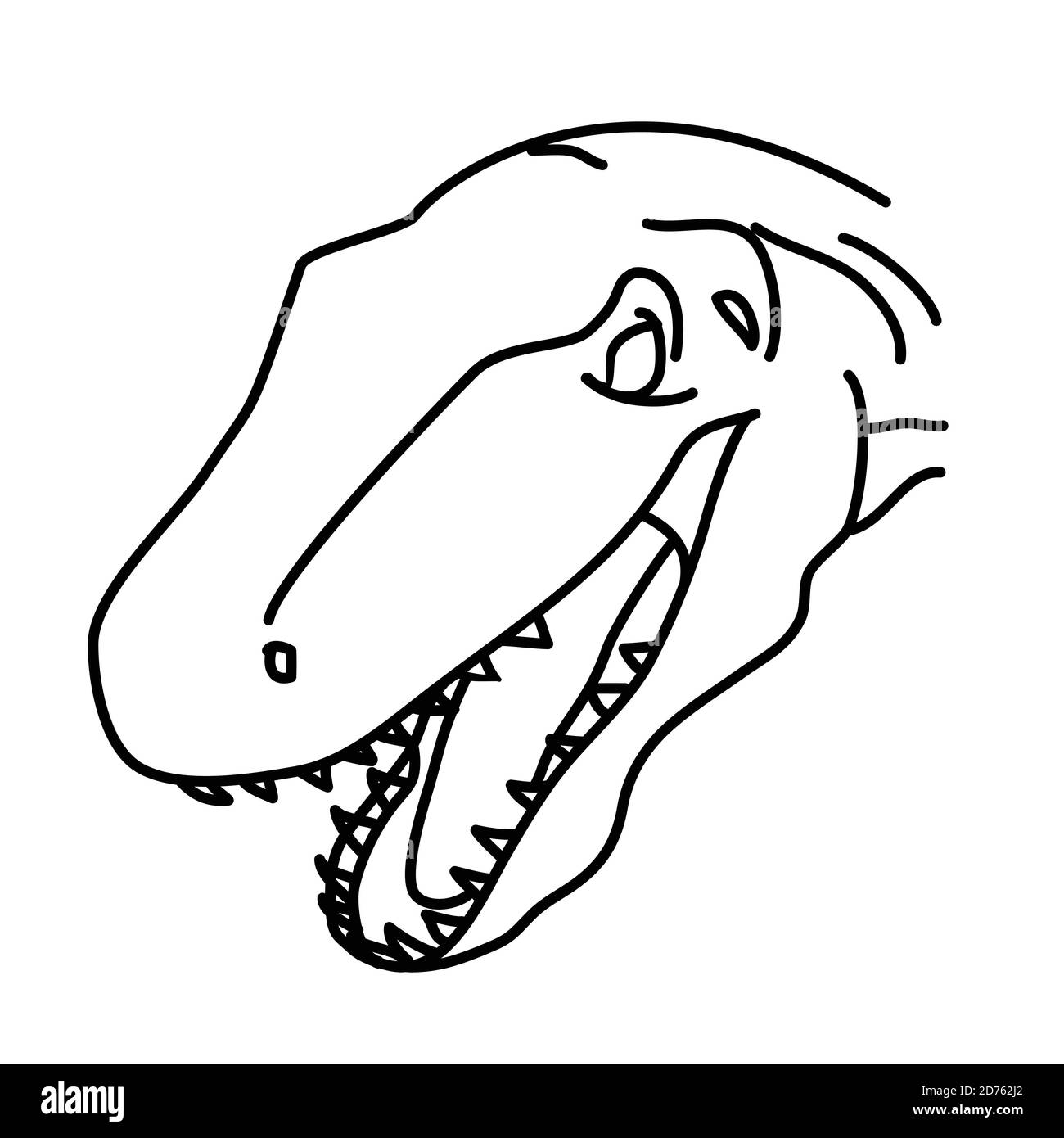 Megalosaurus Icon. Doodle Hand Drawn or Black Outline Icon Style Stock ...