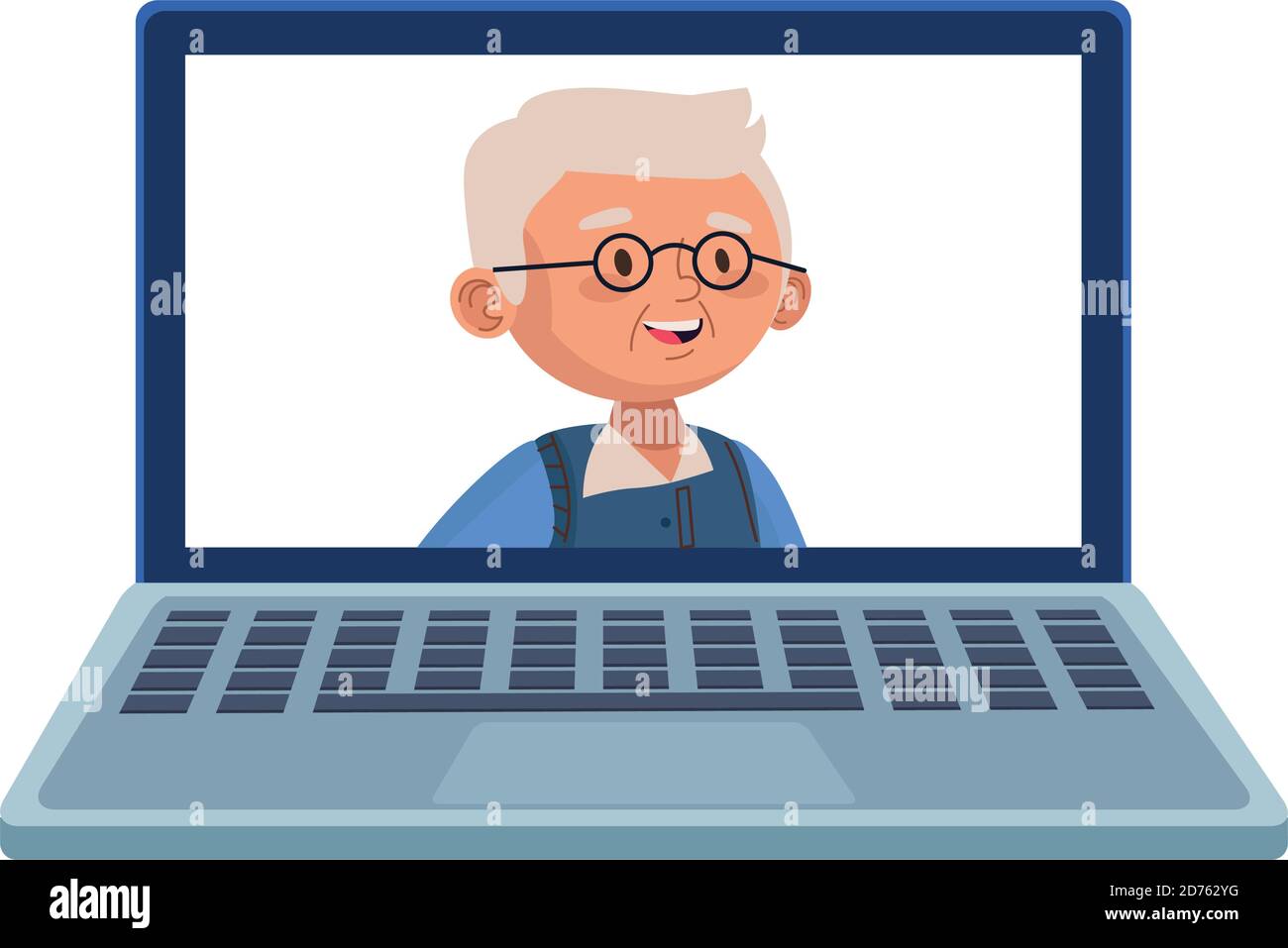 Elderly tech user Stock Vector Images - Alamy