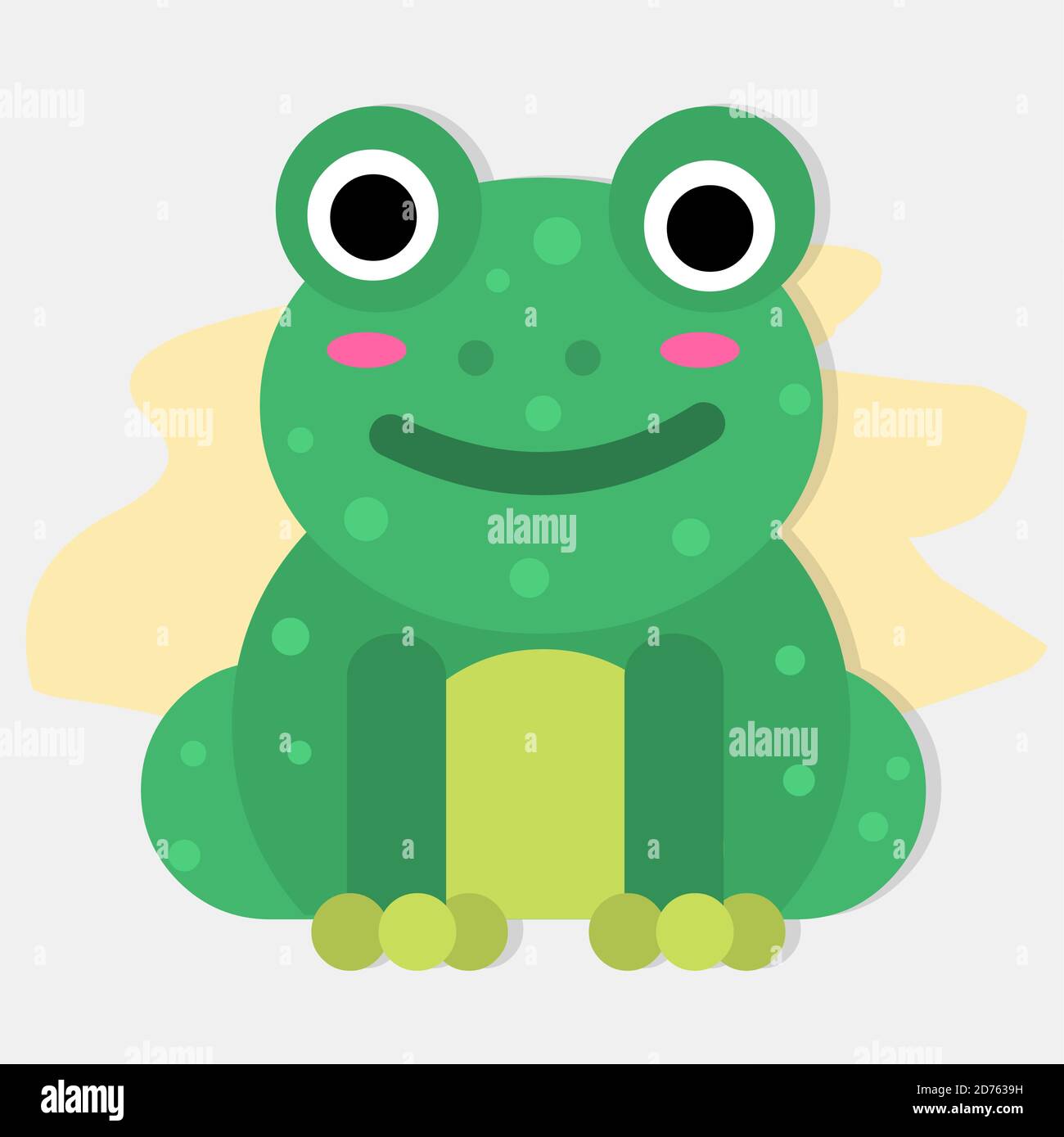 cute frog animal sitting vector illustration Stock Vector Image & Art ...