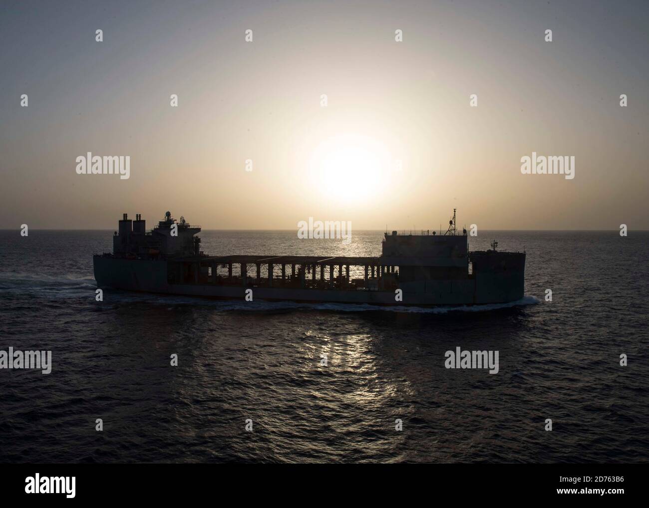 The Expeditionary Sea Base USS Hershel “Woody” Williams (ESB 4) sails ...