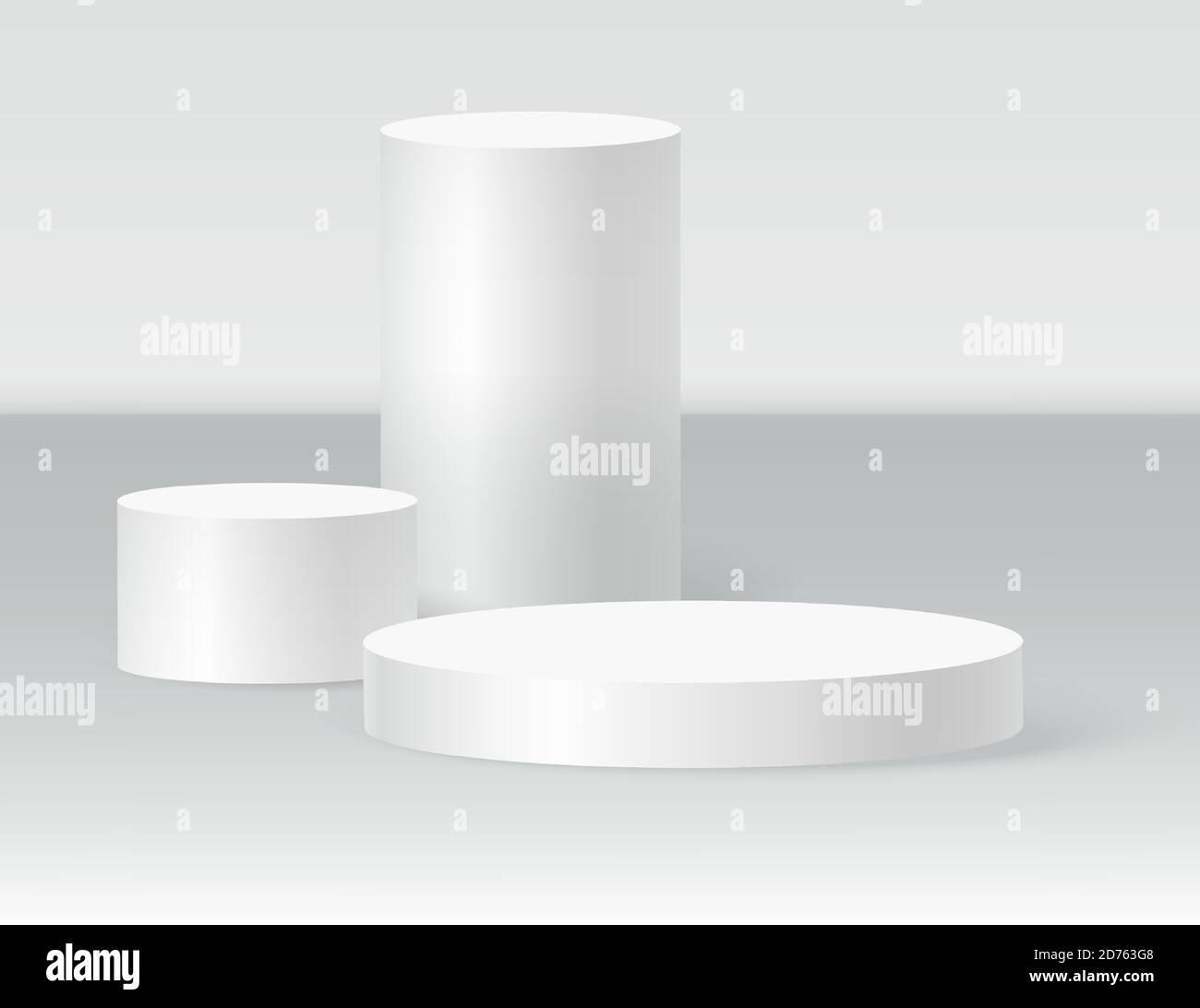 Cylinder podium scene, winner pedestal. White cylinder template for ...