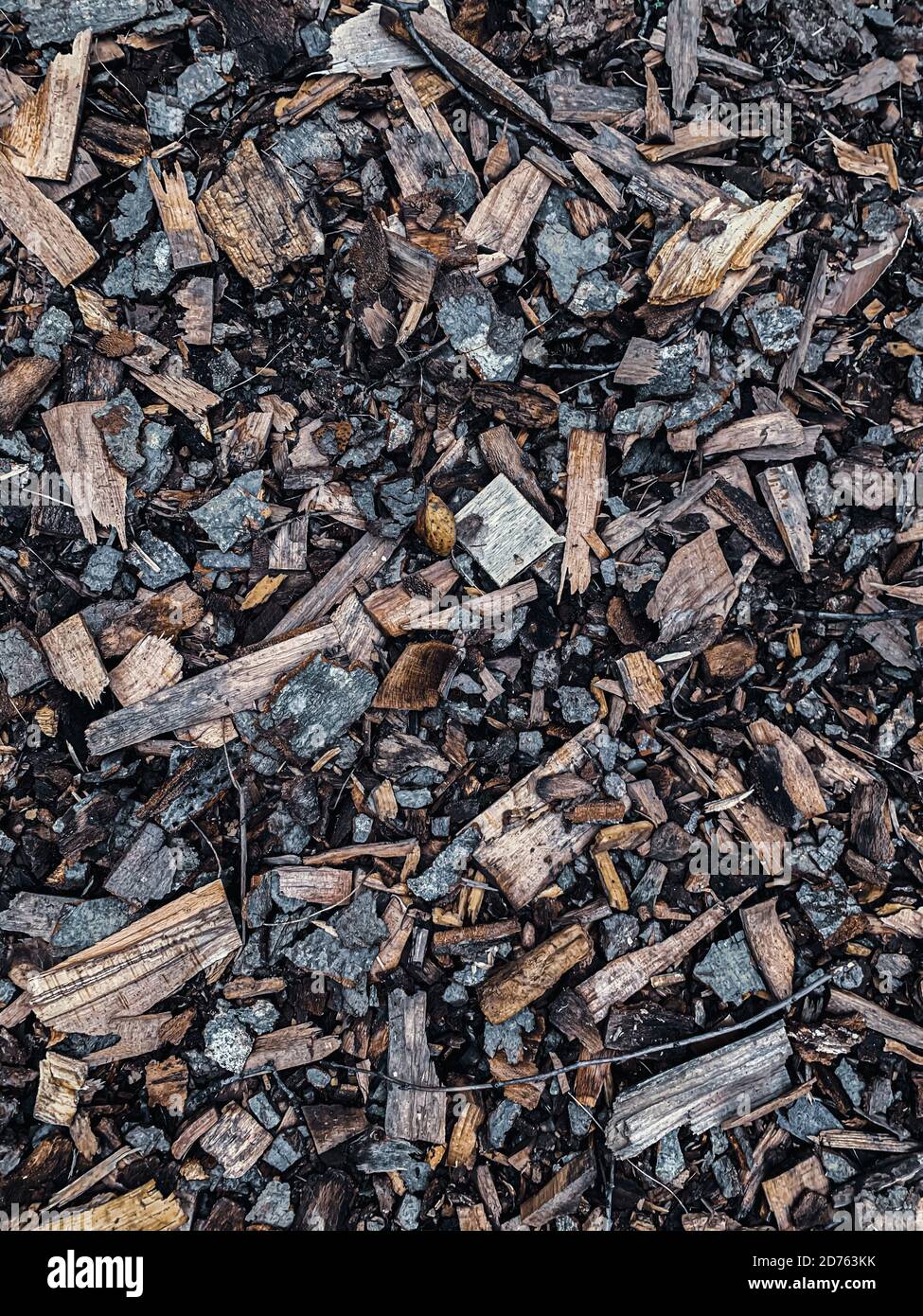 Top view shot of burnt down rubble and debris Stock Photo - Alamy