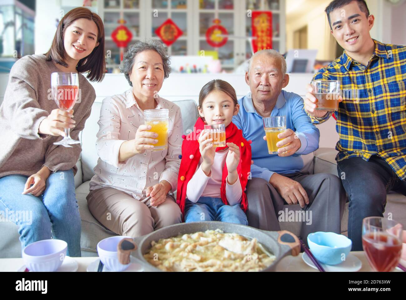 Happy Family At Dinner