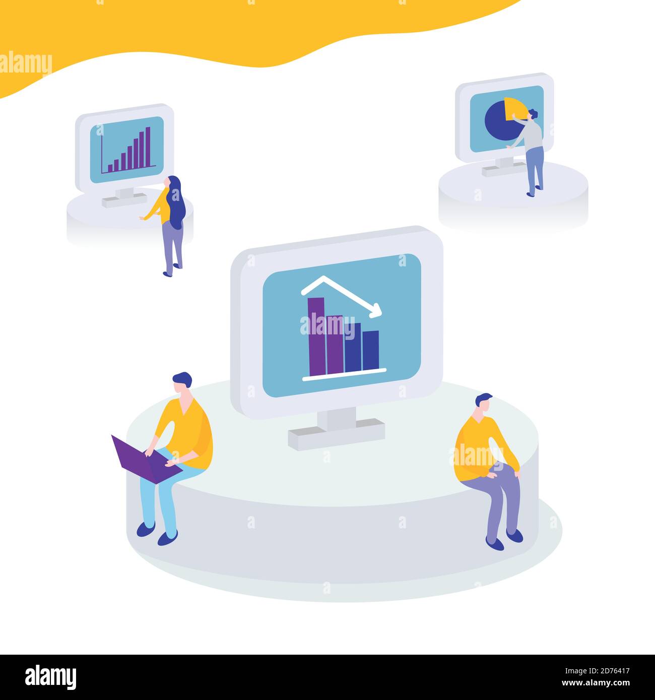 people business with laptop analysis report statistics, investment ...