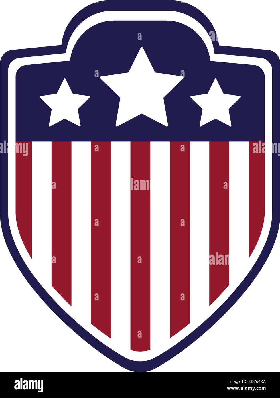 united states of america flag in shield vector illustration design ...
