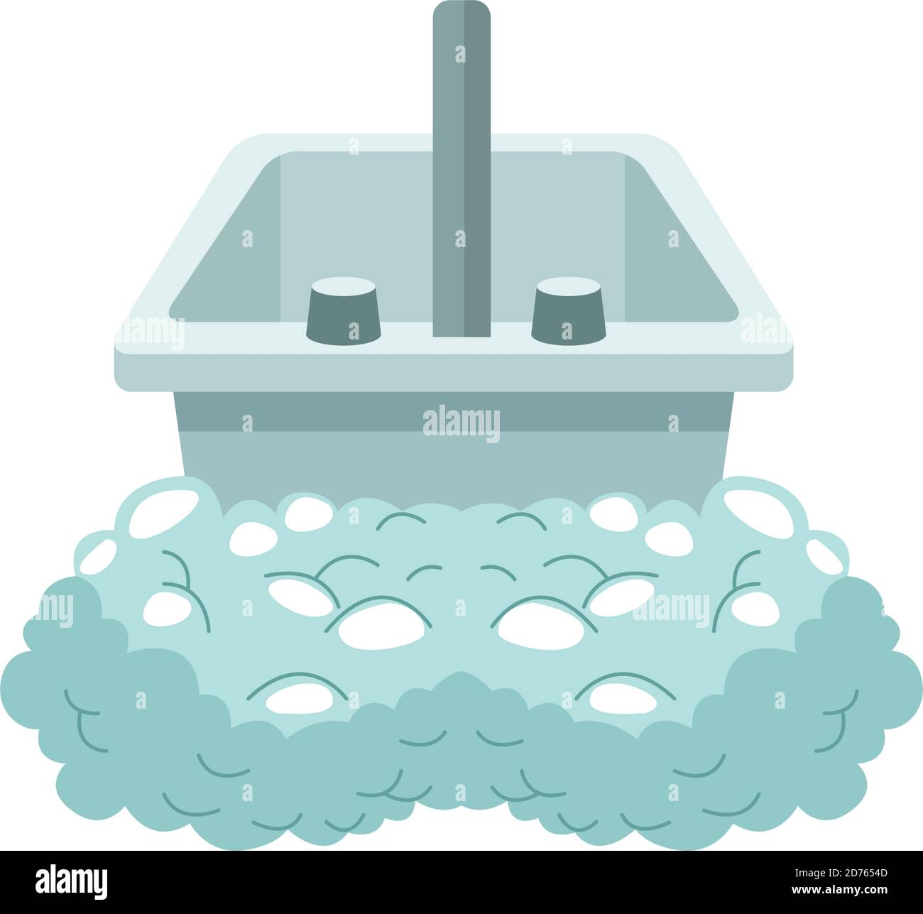 bathroom sink water and foam bubbles vector illustration design Stock ...