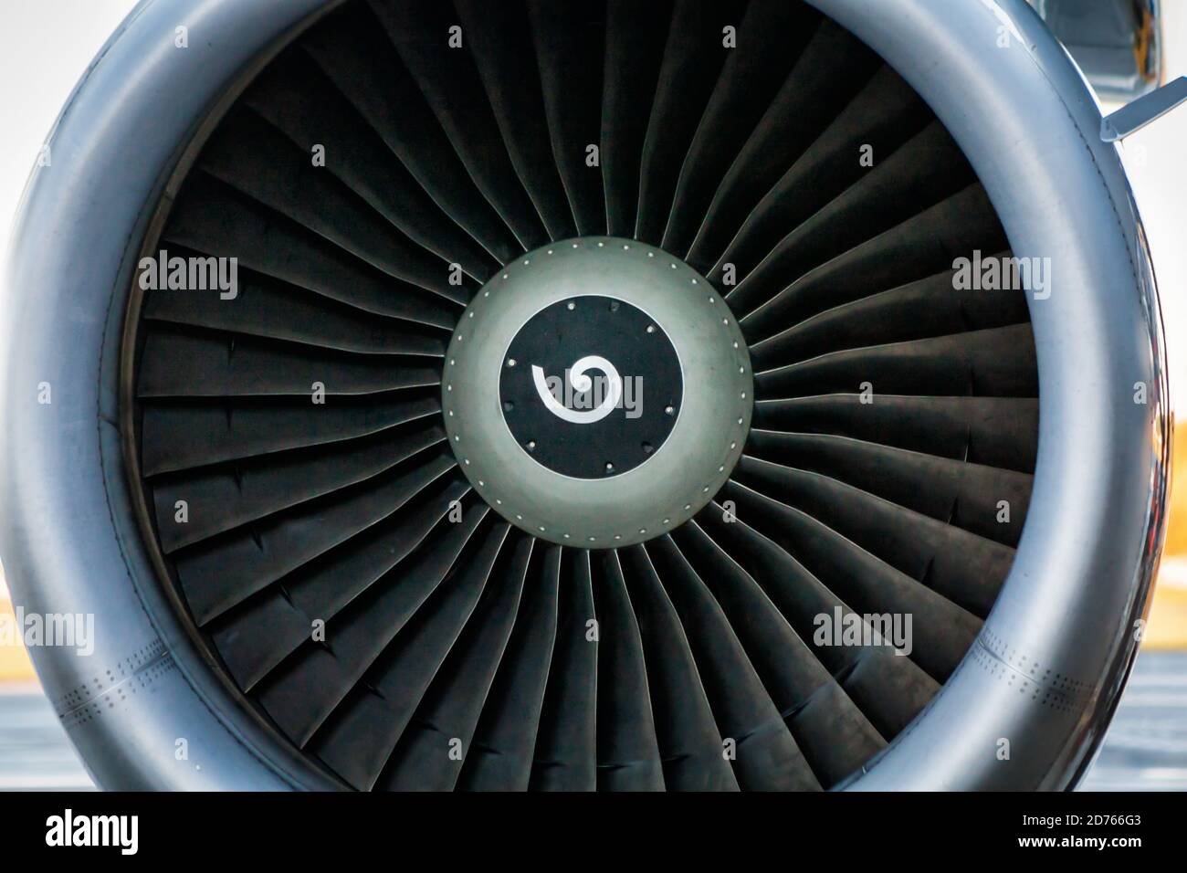 Close-up engine of passenger airplane Stock Photo - Alamy