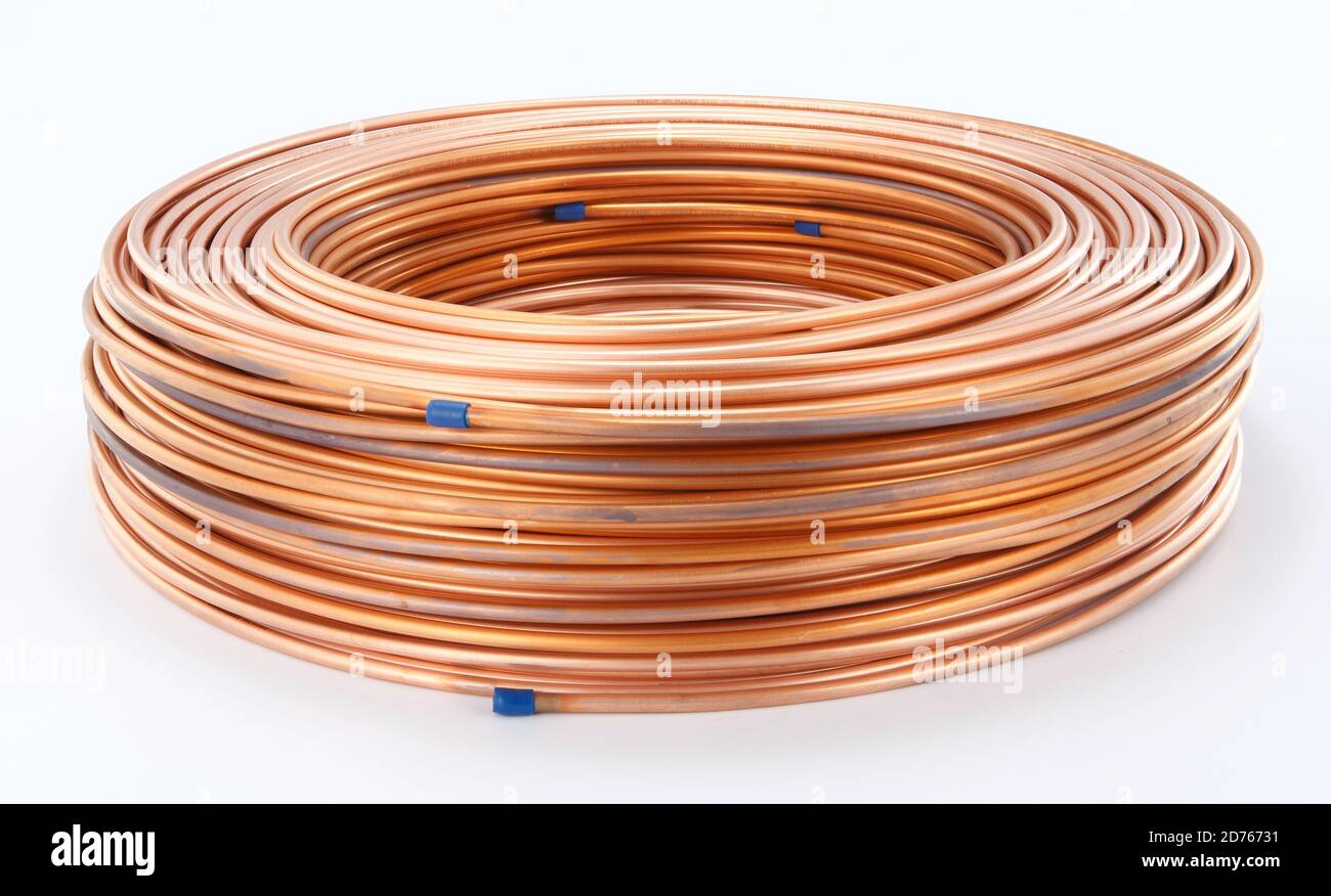 pancake coil- Copper tubing is joined using flare connection ...